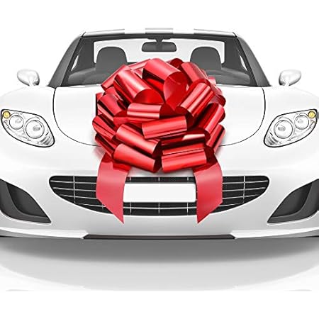 Amazon.com: CarBowz Big Red Car Bow, Giant Bow, Non Scratch Magnet ...