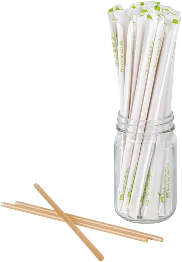 Amazon.com: Restaurantware Basic Nature 8.3 Inch Disposable Straws 100 ...
