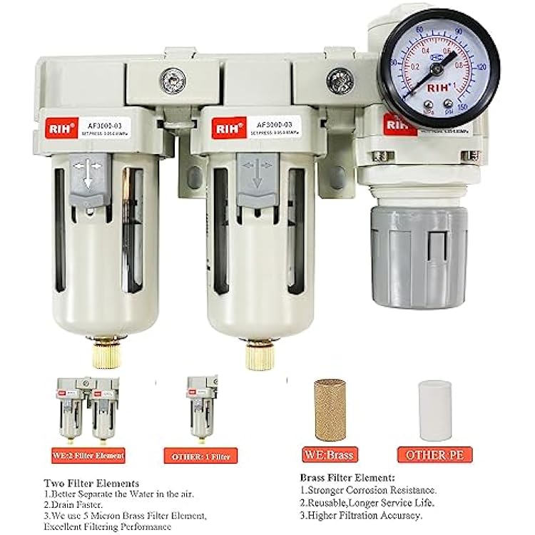 RIH Pneumatics DFR-03 3/8'' NPT Compressed Air Philippines | Ubuy