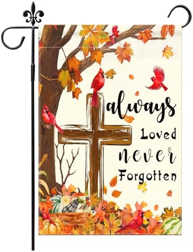 Amazon.com : AVOIN colorlife Fall Thanksgiving Cardinal Memorial Garden ...