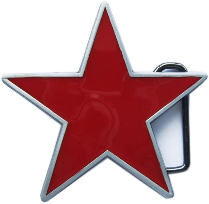 Amazon.com: Red Enamel Star Belt Buckle Gurtelschnalle Boucle de ...