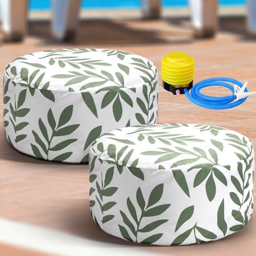 Amazon.com: Vertintong 2 Pcs Inflatable Ottoman Stool 21 x 11 Inch ...