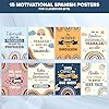Amazon.com: Decorably 15 Spanish Motivational Posters for Classroom ...
