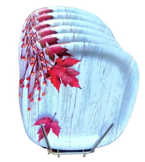 Buy M Plastic Center Nashta Plates Set (Set of 6 Plate) | Nashta Plates ...