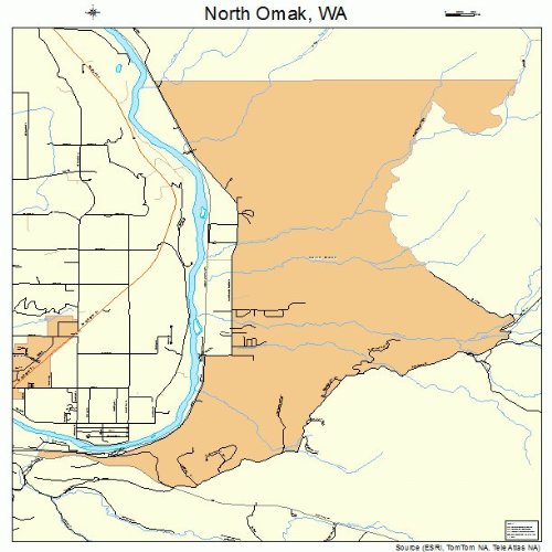Amazon.com : Large Street & Road Map of North Omak, Washington WA ...