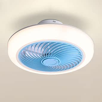 BTSOAR 18in Mini Round Ceiling Fan with Lights, Modern Indoor Mute LED ...
