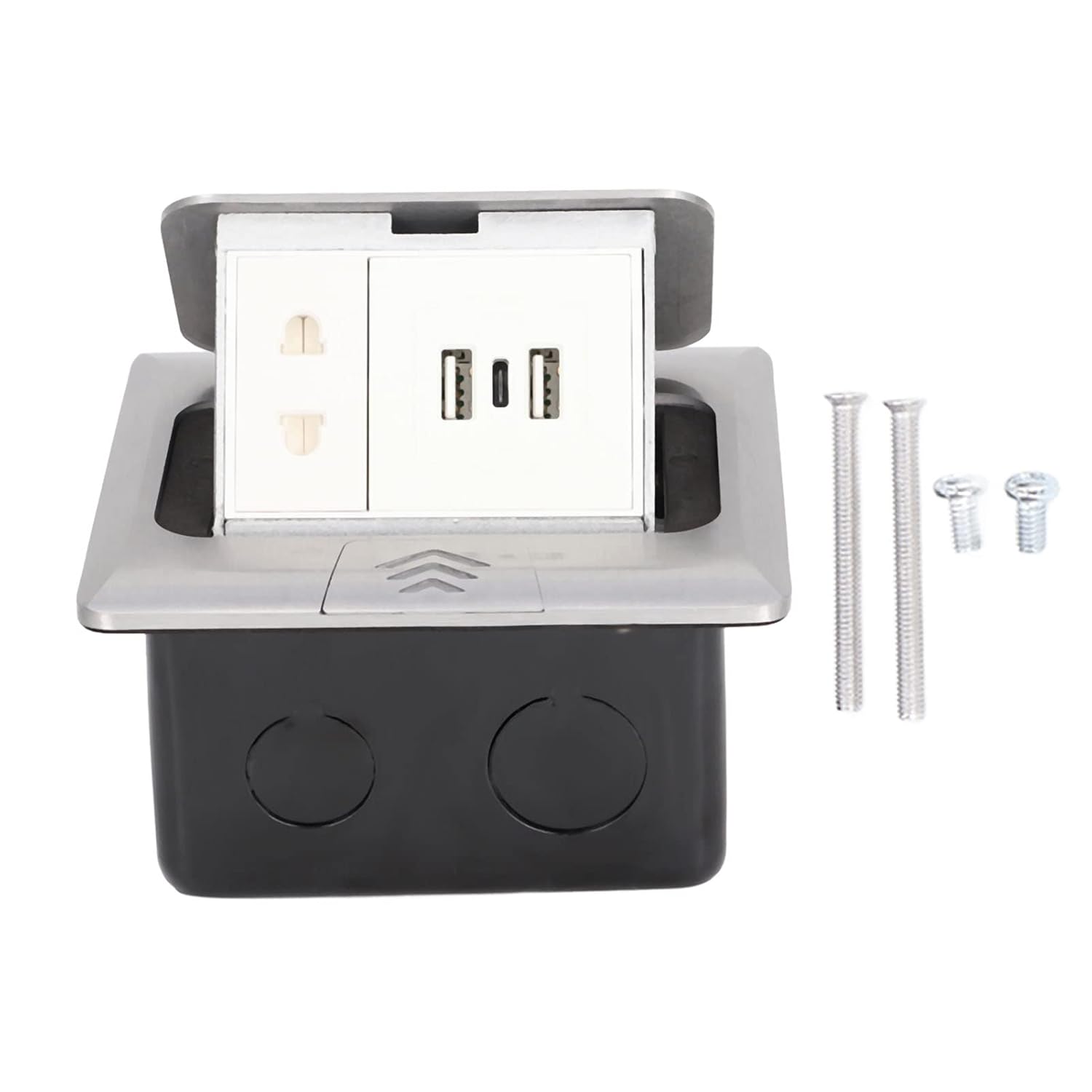 Up Floor Box, Dual USB Waterproof Floor Outlet Cover Plate Kit Hidden ...