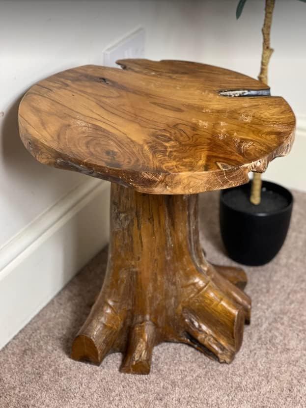 Mydealsaver Solid Teak Root Wood Coffee Table Rustic Charm Weather ...