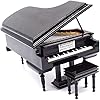 Amazon.com: SHTWX Piano Music Box with Bench and Black Case Musical ...