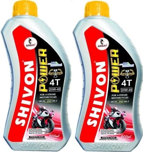 SHIVON POWER 4T 20W-40 High Power 2 Wheeler Engine Oil (Pack of 02 ...