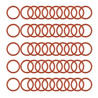 Ofowin [50 Pcs] Silicone O-Rings Red 10mm OD 8mm ID 1 mm Width, Metric ...
