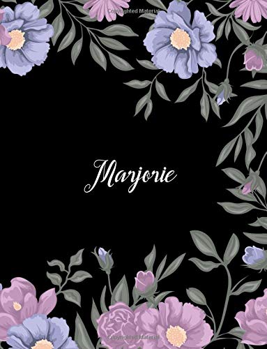 Marjorie: 110 Ruled Pages 55 Sheets 8.5x11 Inches Climber Flower on ...