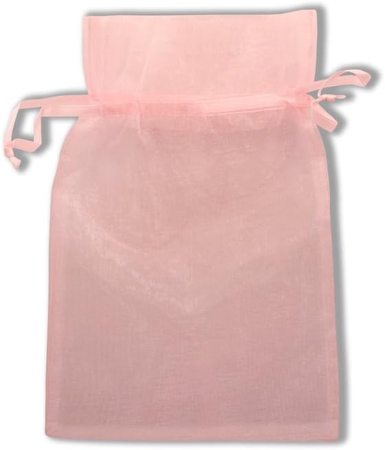 Amazon.com: 6x9 Pink Organza Sheer Fabric Goody or Gift Bag 6 count ...