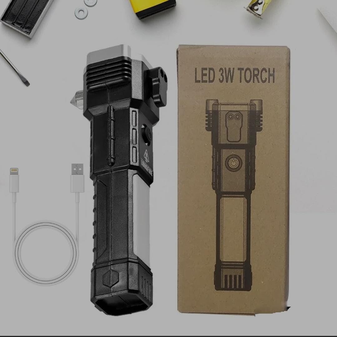 Power Up Your Safety with Our Rechargeable Torch Flashlight - Featuring ...