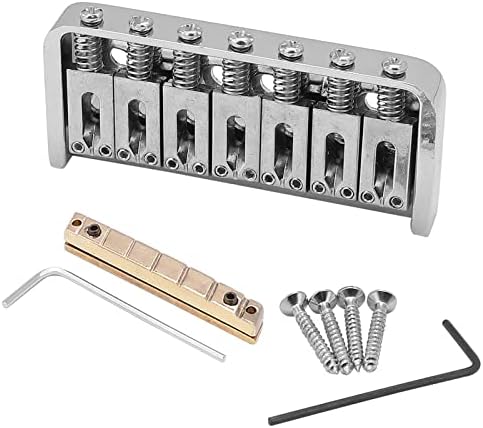 Amazon.com: Swhmc 7 String Guitar Fixed Bridge 7 String Saddle Bridge ...