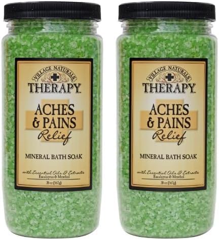 Amazon.com : Village Naturals Therapy Aches & Pains Mineral Bath Soak ...