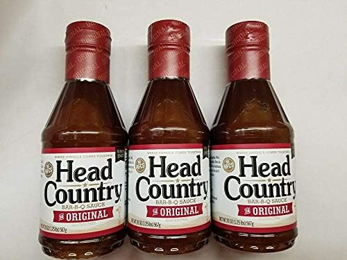 Amazon.com : Head Country Barbecue BBQ Sauce ORIGINAL 3 Bottles 20oz ...