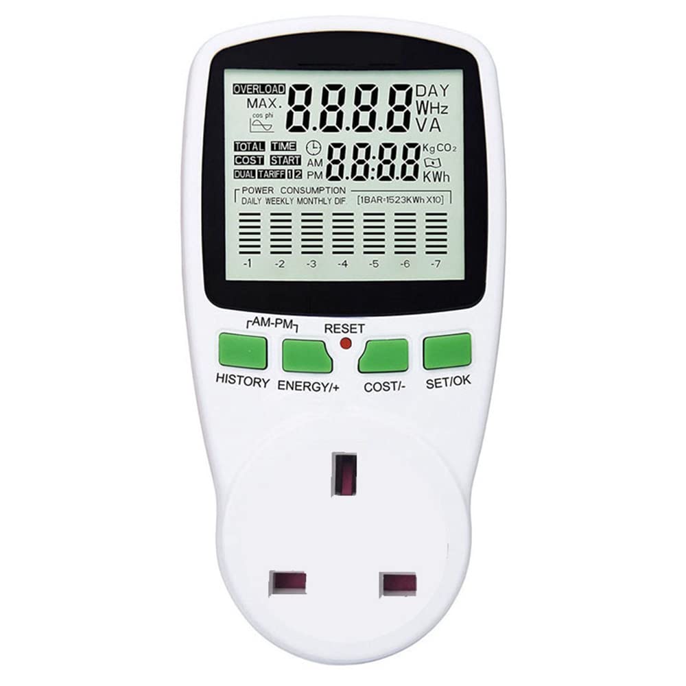 Buy Socket,Digital Wattmet Power Meter Energy Meter Voltage Chart Power ...