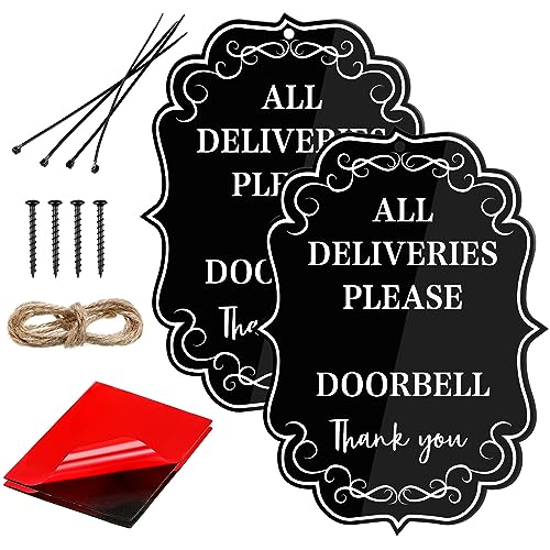 Qunclay 2 Pcs Delivery Instruction Door Signs All Deliveries - Want It All
