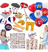 Amazon.com: 40pcs France Photo Booth Props, Htabiol French Photo Booth ...