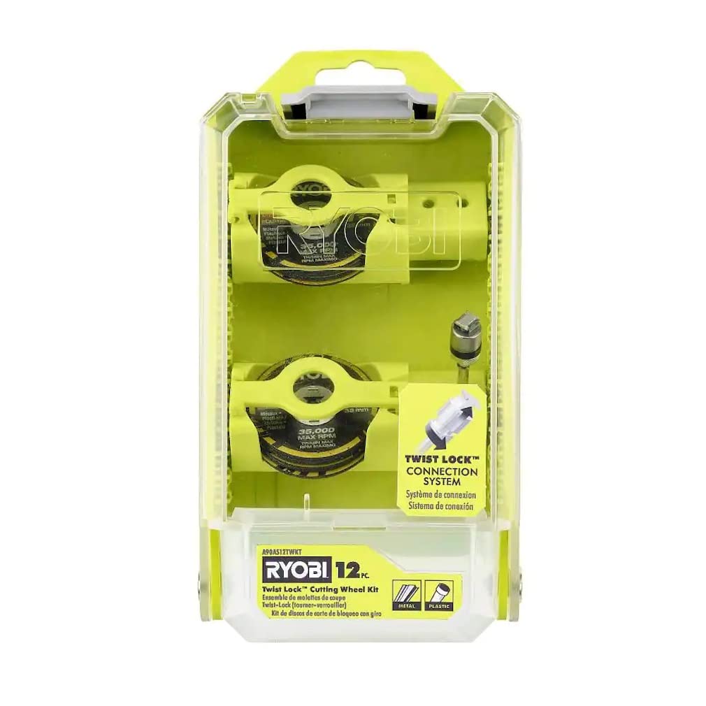 RYOBI Rotary Tool 12-Piece Twist Lock Cutting Kit (For Metal and ...