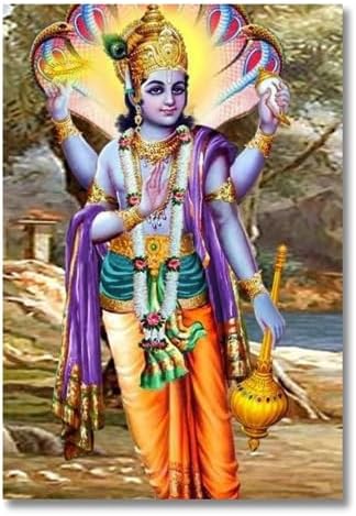 Vishu Ji | Hindu God Posters for Wall | A3 and A4 sizes | 400 GSM Paper | Gloss Lamination ...