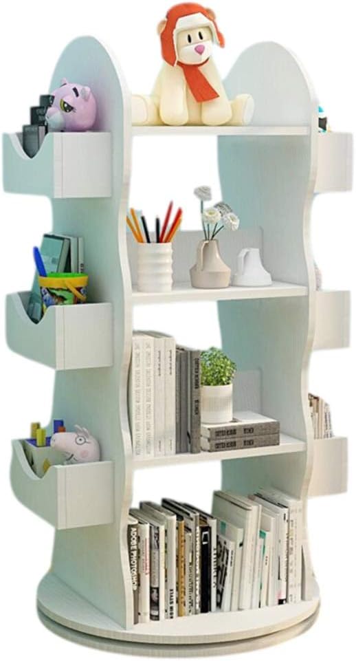 Amazon.com: CABINE 360° Revolving Bookshelf Save Space,4 Layers ...