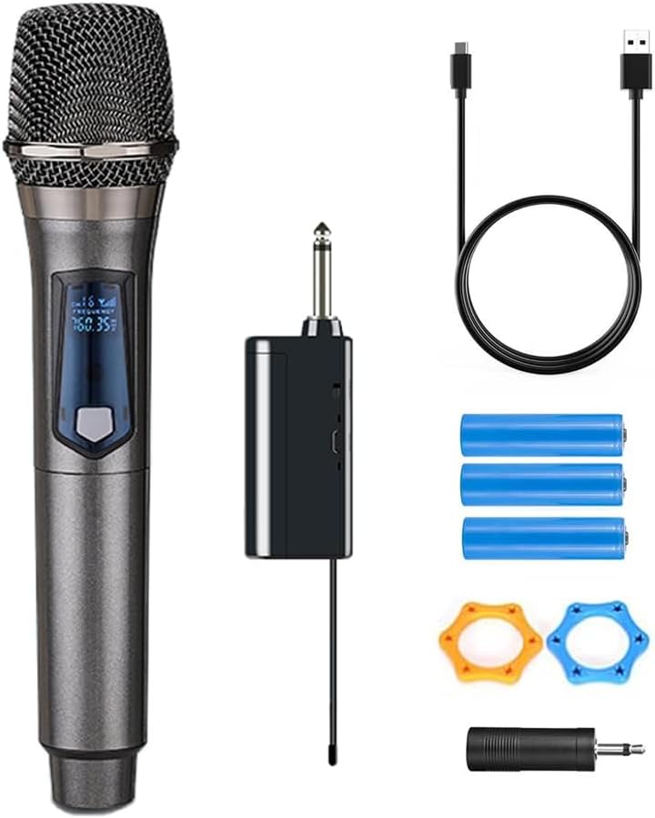 Amazon.com: A single handheld wireless microphone. Equipped with a ...