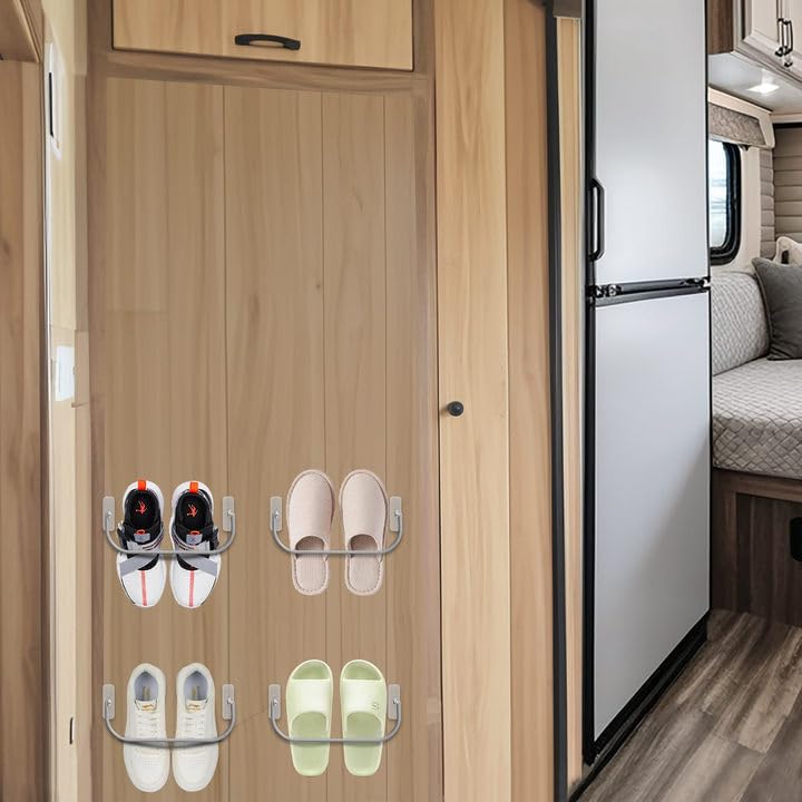 Amazon.com: BOUTICOL 4 PCS Foldable RV Shoe Rack RV Shoe Organizer ...