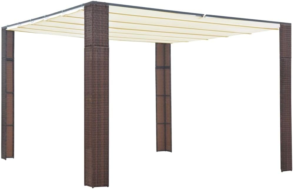 Amazon.com : Gazebo with Roof Poly Rattan,Beach Marquee,BBQ Pavilion ...