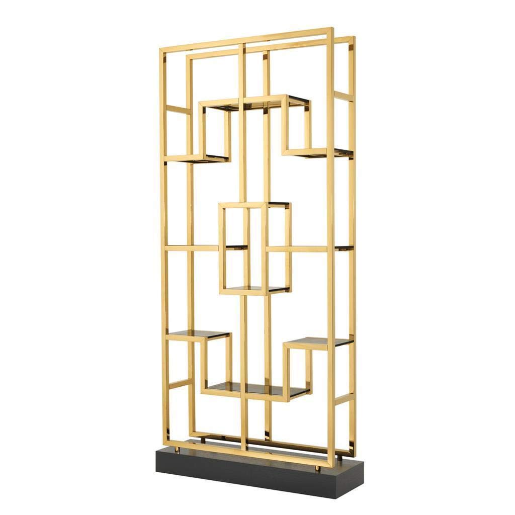 Gold Cabinet Eichholtz Lagonda Gold Decorative Display Cabinet With Oak ...
