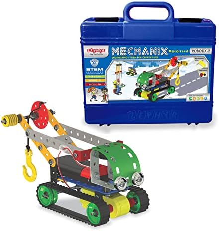 Mechanix Robotix-2 Smart Bag 166 Metal Pieces Motorized Series, STEM ...