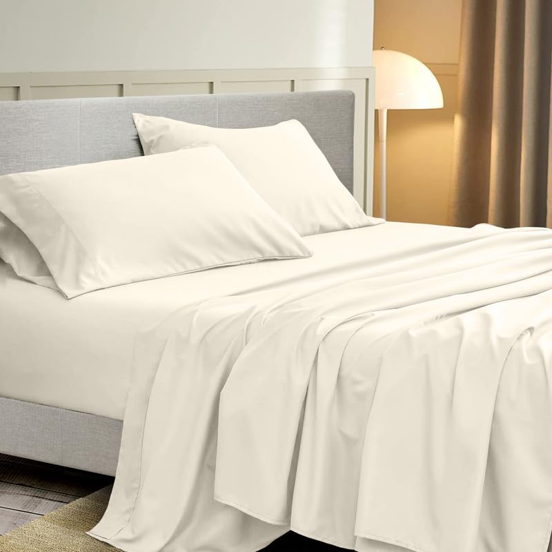 Amazon.com: AMAY 500 Thread Count Sheet Set fits Upto 10-12 Inches Deep ...