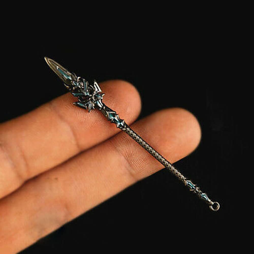 Amazon.com: nyyuqi 1/12 Scale Metal Short Sword Spear Lance Weapon ...