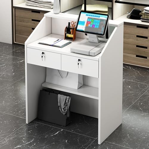 Amazon.com: Modern Reception Desk, Front Desk Reception Counter, Retail ...