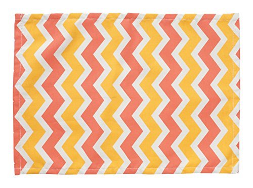 Buy Canvasify Chevron Pink Orange Table Mats (Pack of 4) Online at Low ...