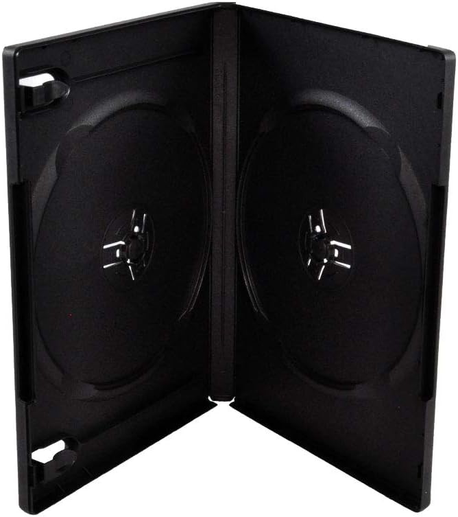 Amazon.com: Maxtek 14mm Black Standard Double Capacity DVD Case and ...
