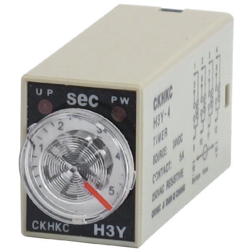 3NH® H3Y-4 14-Pin Plug in 0-5Sec Delay Timer Time Relay 24VDC w LED ...