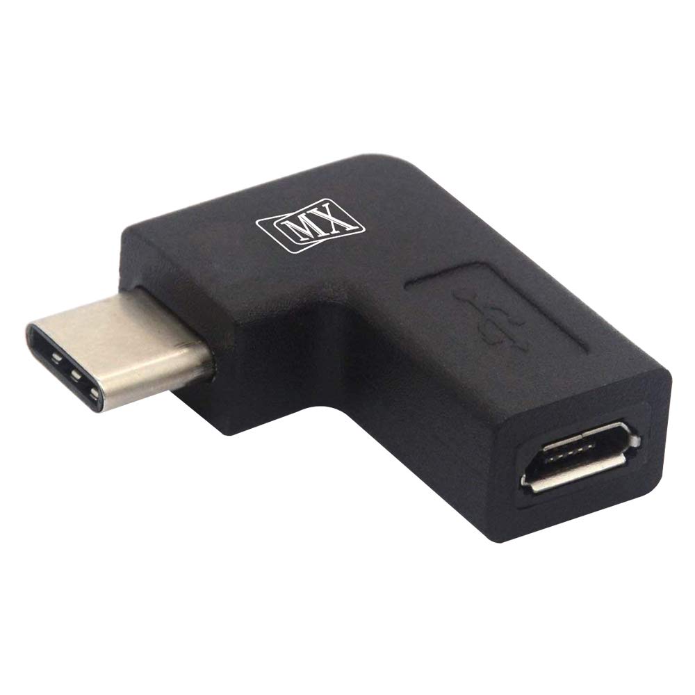 MX Right Angle USB C Male to Micro USB Female OTG Adapter Micro to Type ...
