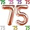 Amazon.com: KatchOn, Giant Purple 75 Balloon Numbers - 40 Inch | Purple ...