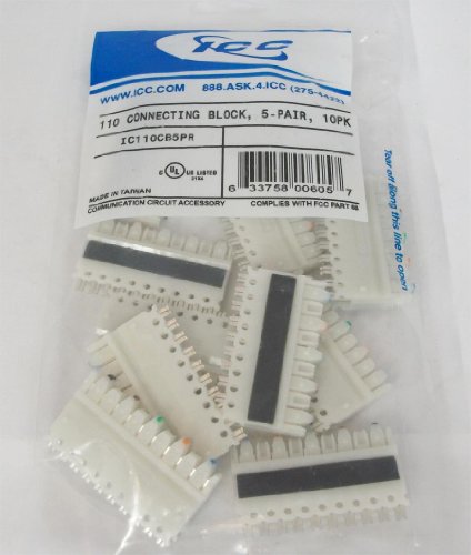 110 Connecting BLOCK- 5-pair- 10pk : Amazon.com.mx: Electrónicos