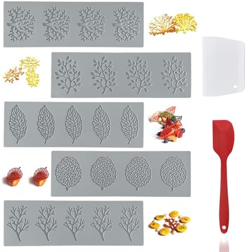 Amazon.com: Tuile Molds Silicone (2 PCS) Lace Fondant Molds Set with ...