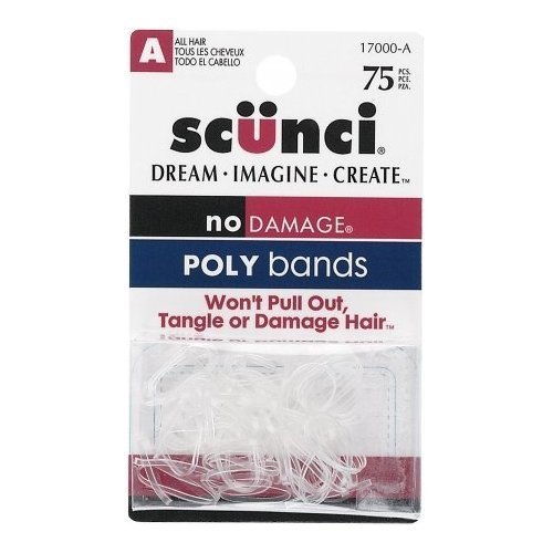 Amazon.com : Scunci 1700003A048 Mini Poly Bands 75 Count : Beauty ...