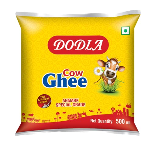 Dodla Pure Cow Ghee Poly Pack, 500 ml : Amazon.in: Grocery & Gourmet Foods