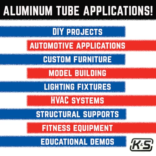 Snapklik.com : K & S Precision Metals 8101 Round Aluminum Tube