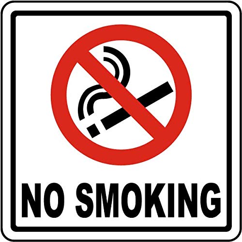 Paper Plane Design Safety Sign Boards. "NO SMOKING" Sign Board 10 x 10 ...