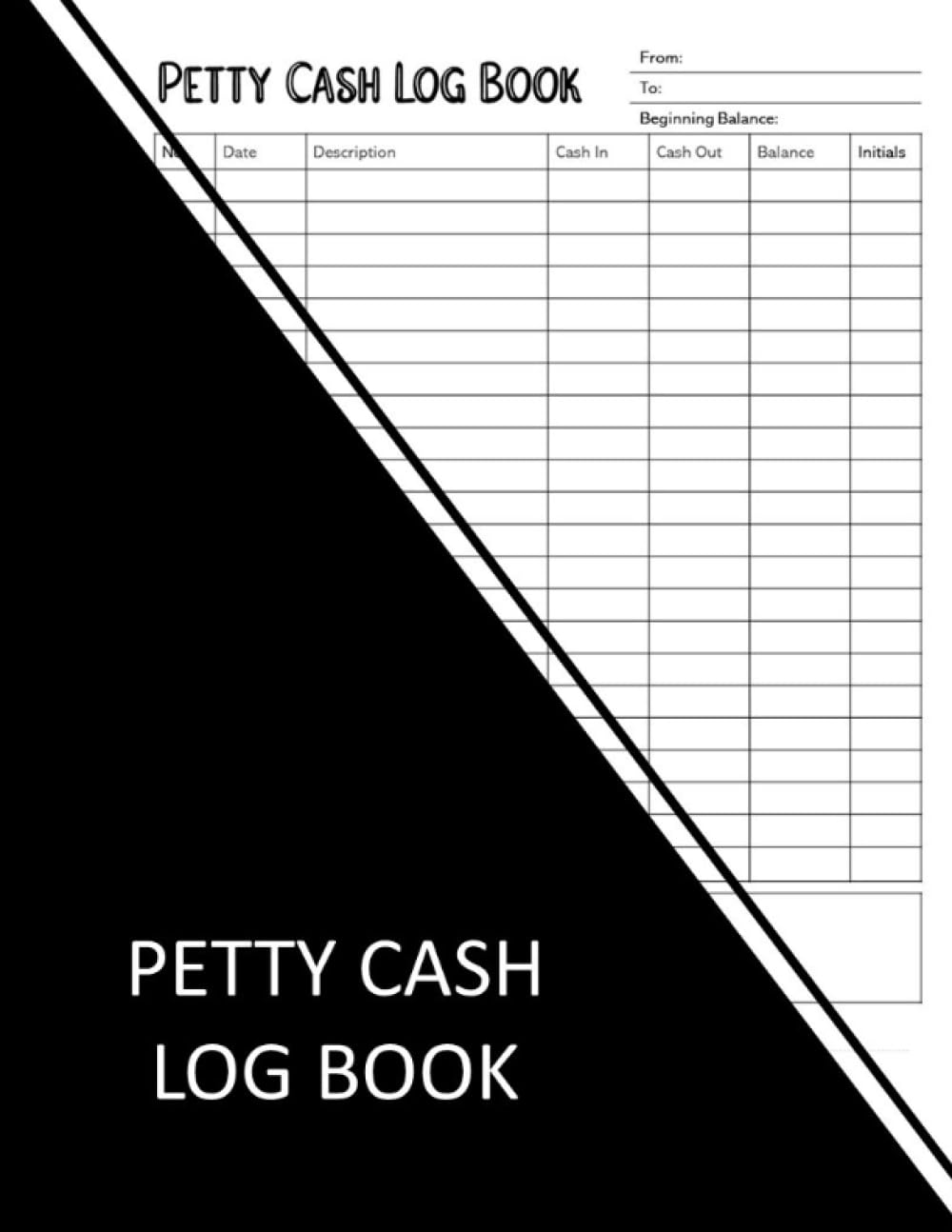 Petty Cash Log Book: Daily Payments Money Management Receipt Book ...