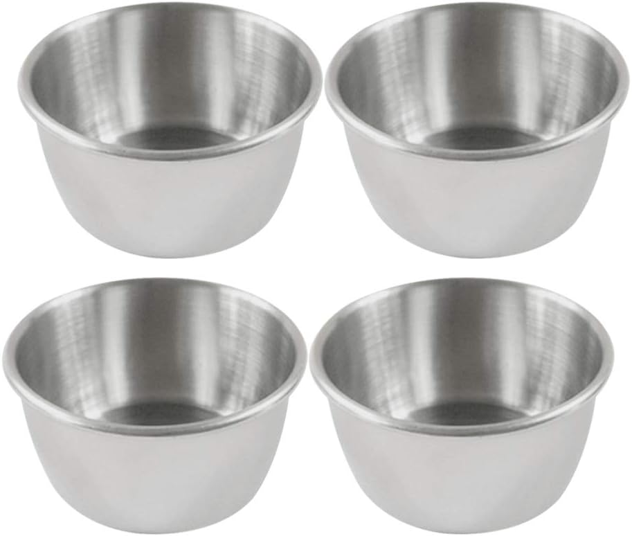 UPKOCH Dipping Bowl Stainless Steel Small Reusable Sauce Container ...