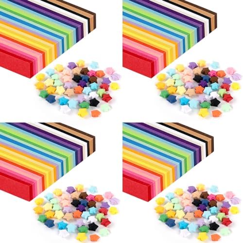Amazon.com : Bouiexye 2160 Sheets Star Strips, 27 Colors Double Sided ...