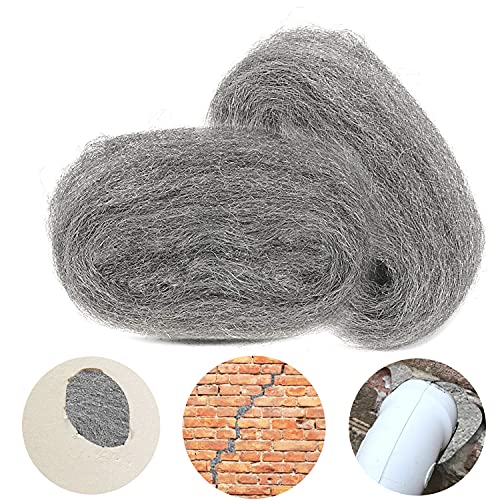 Buy 2 Pack Steel Wire Wool Fill Fabric DIY Kit, Coarse Steel Wool Gap ...